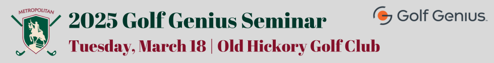 2025 Golf Genius Seminar Event :: Welcome