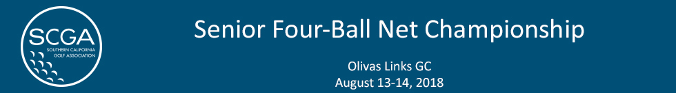 2018 SCGA Senior Four-Ball Net Championship Event :: Yardages